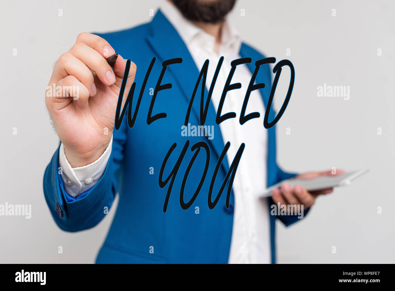 Text sign showing We Need You. Business photo showcasing to fulfill the ...