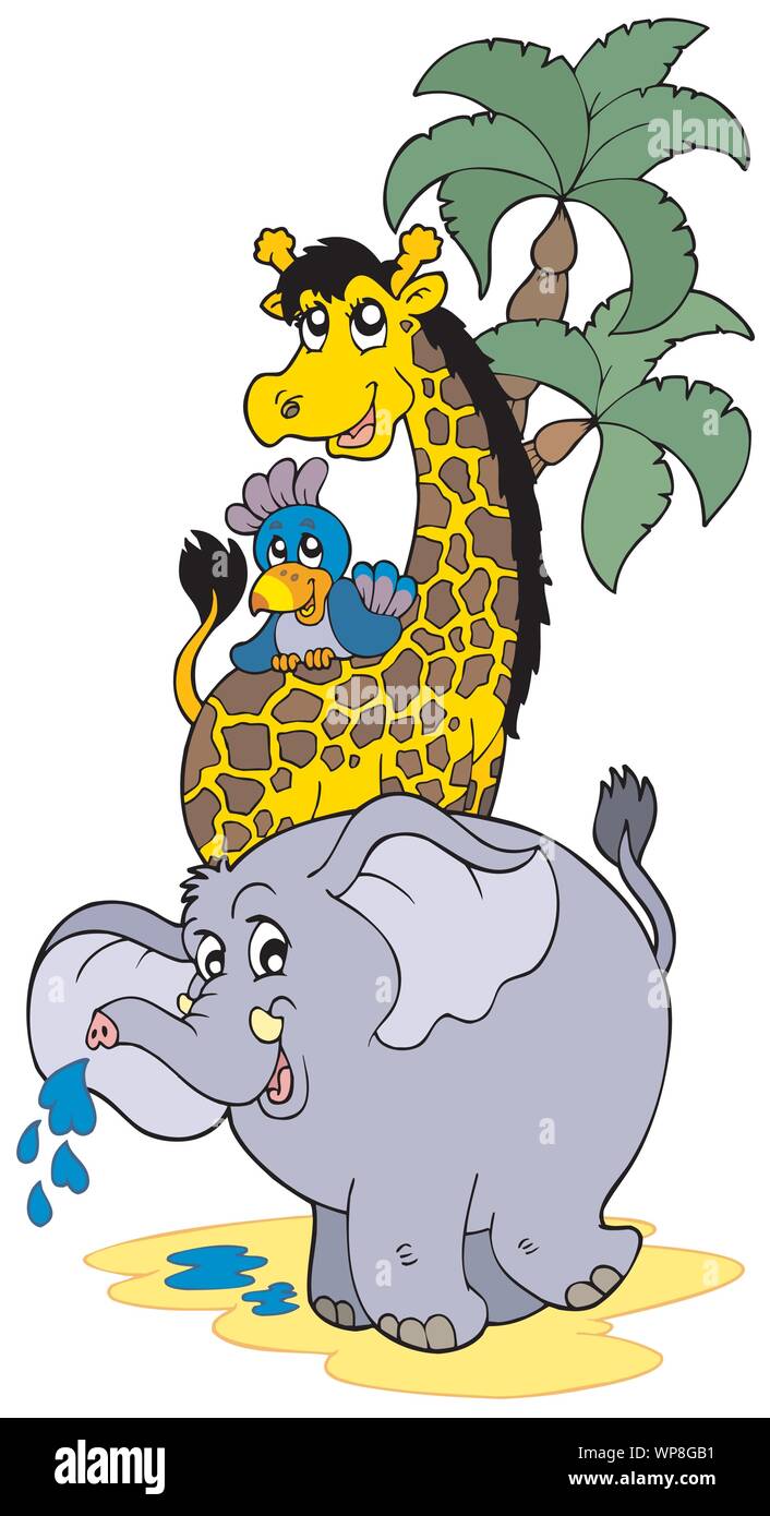 Cartoon African animals Stock Vector Image & Art - Alamy