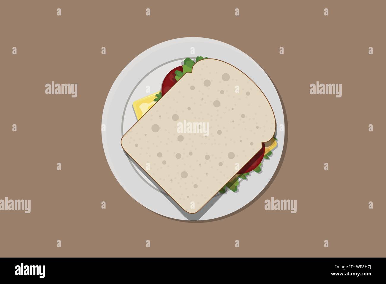 Ham egg salad sandwich Stock Vector Images - Alamy