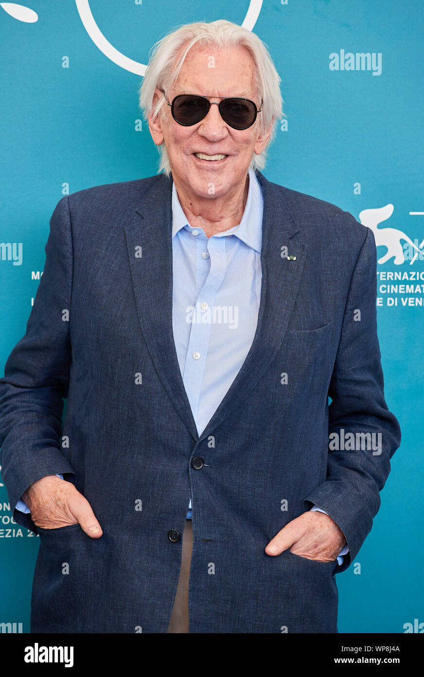 07.09.2019 Venedig, Donald SUTHERLAND, Photocall zu " THE BURNT ORANGE ...