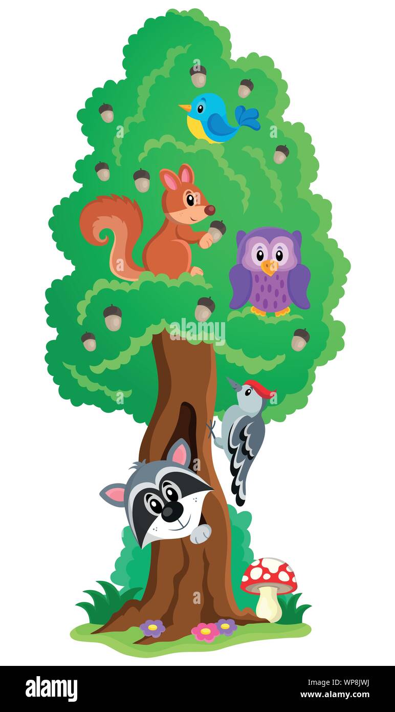 Stem with treetop Stock Vector Images - Alamy