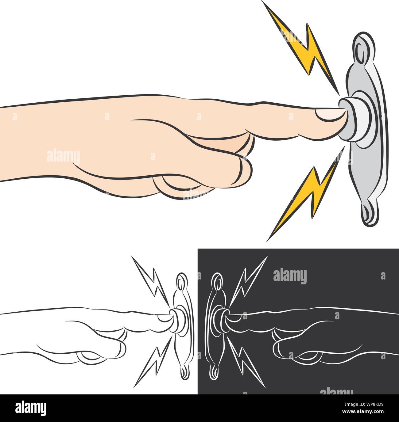 Ringing door Stock Vector Images - Alamy