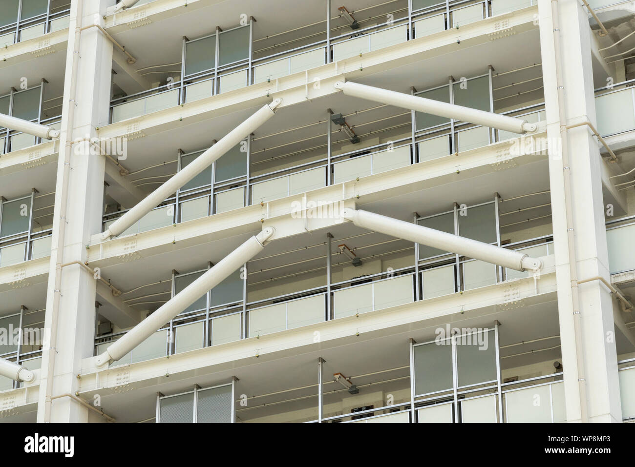 Seismic reinforcement building, Shinagawa-Ku, Tokyo, Japan Stock Photo ...