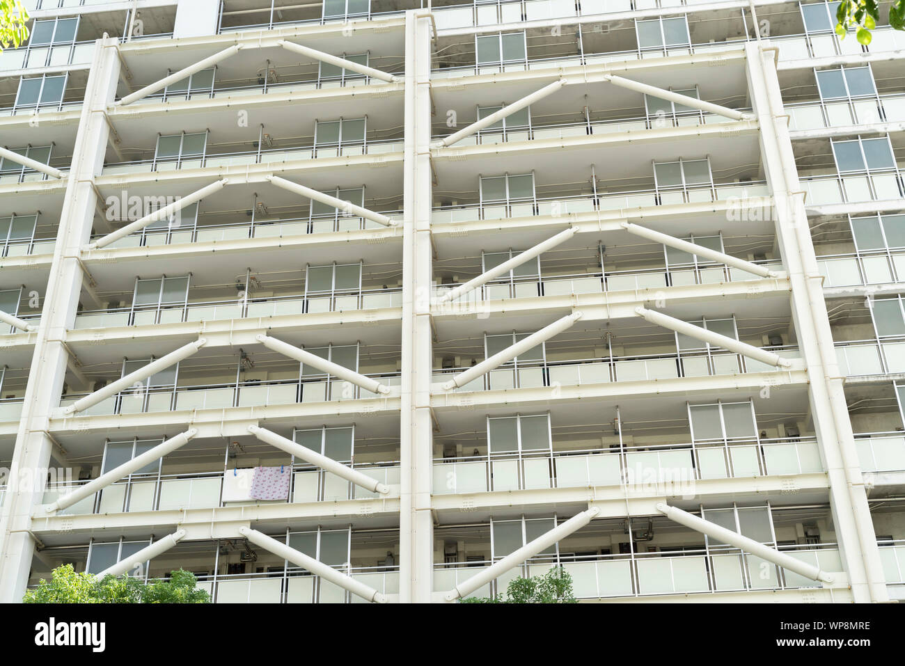 Seismic reinforcement building, Shinagawa-Ku, Tokyo, Japan Stock Photo ...
