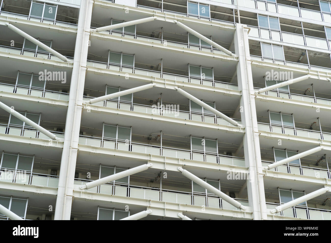 Seismic reinforcement building, Shinagawa-Ku, Tokyo, Japan Stock Photo ...