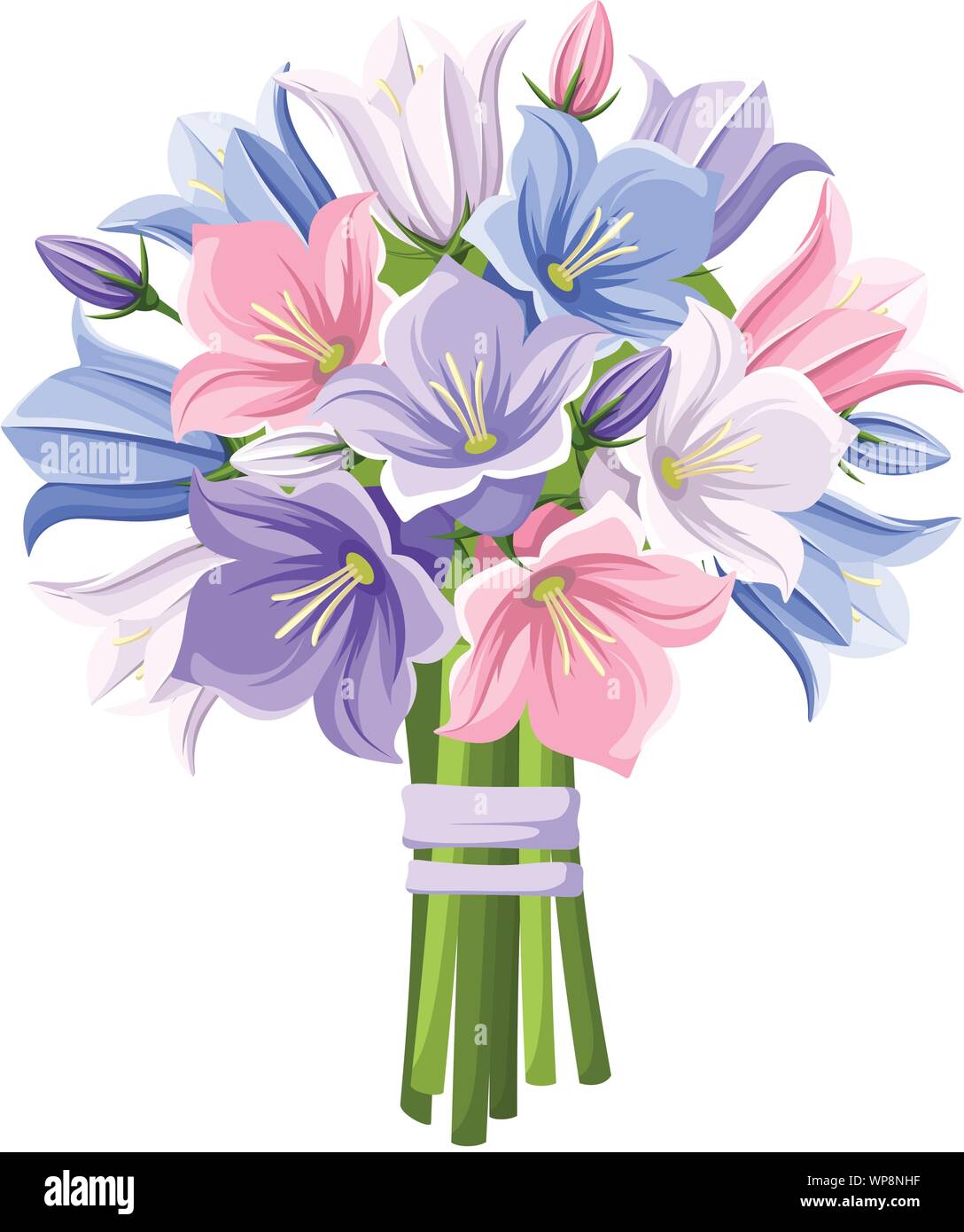 Purple And Blue Flowers Bouquet