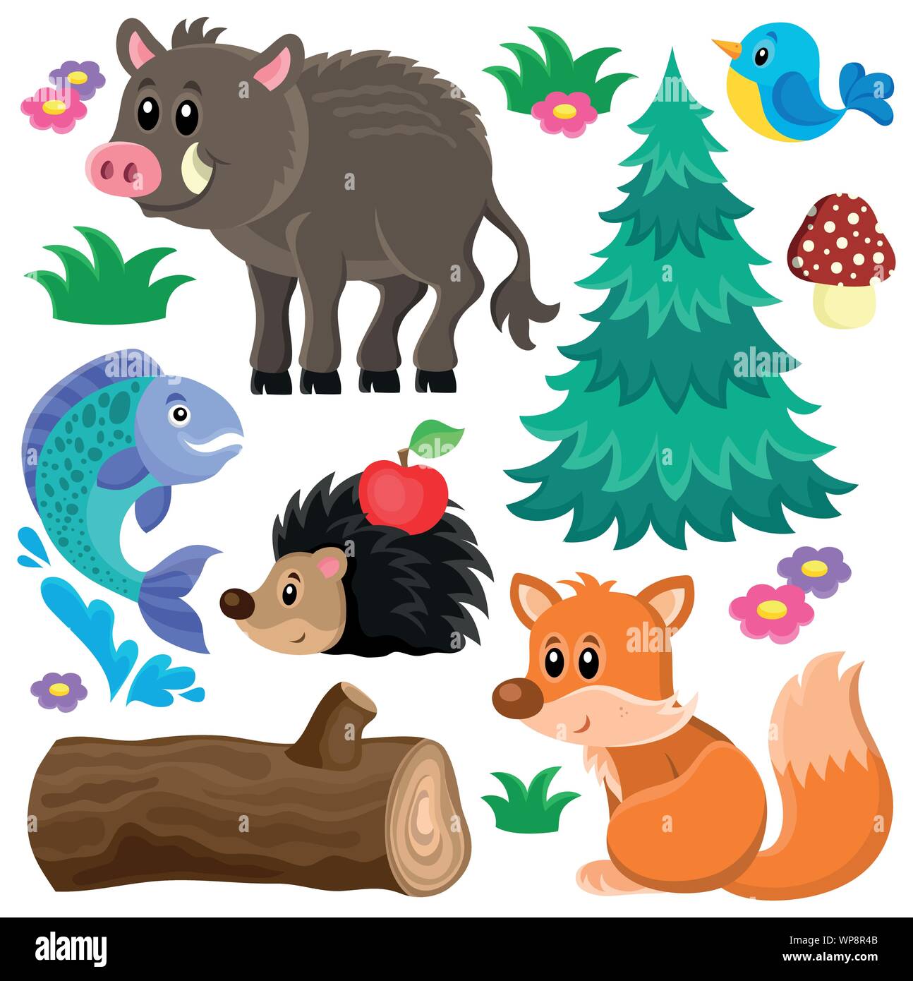 Forest animals theme set 2 Stock Vector Image & Art - Alamy