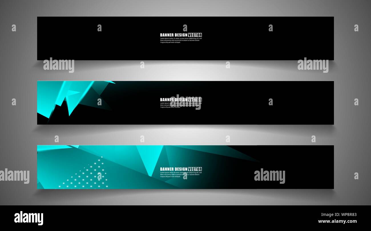 set the triangle background light header banner. Abstract composition ...