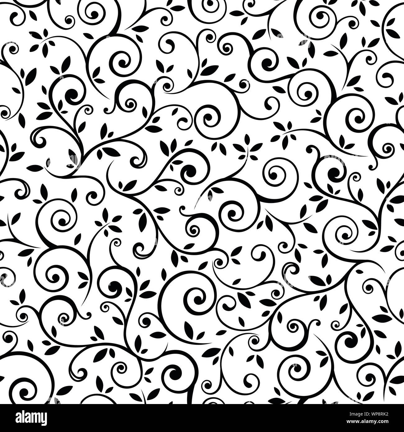 Vector vintage seamless black and white floral pattern Stock Vector ... Vector vintage seamless black and white floral pattern Stock Vector ...