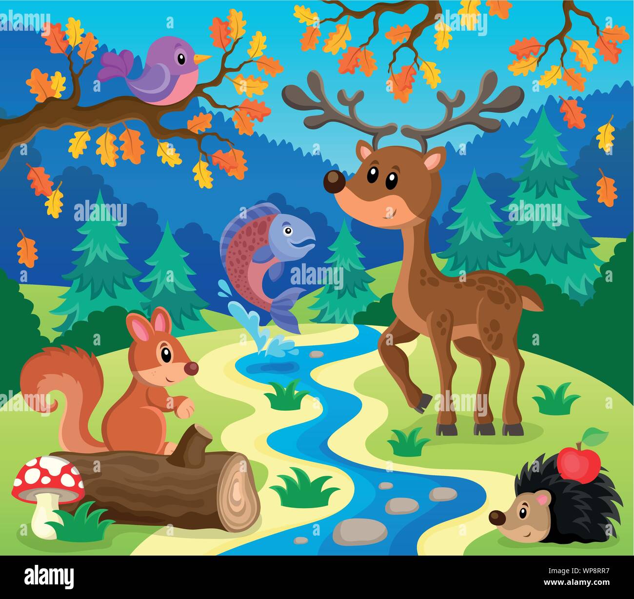 Forest animals topic image 1 Stock Vector Image & Art - Alamy