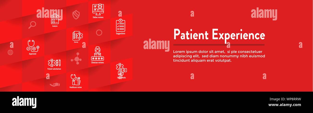 Patient Satisfaction Icon Set - Web Header Banner Stock Vector Image ...