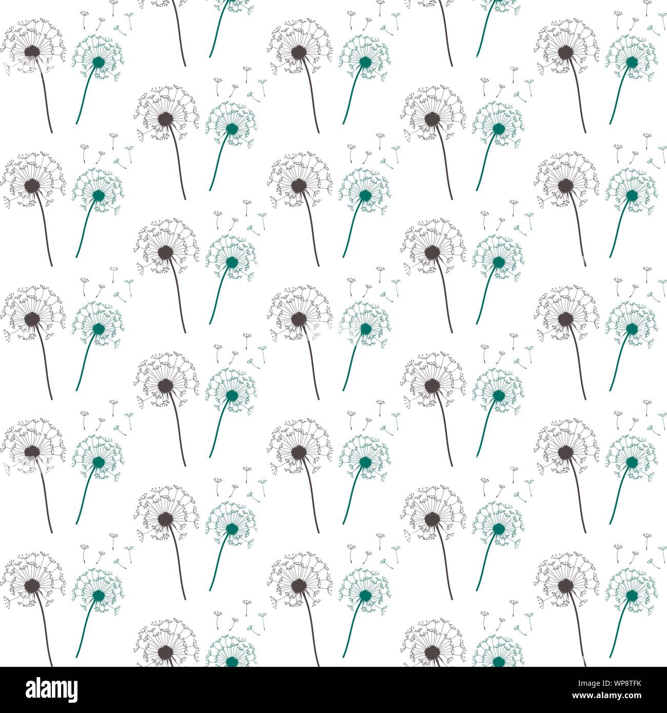 Dandelions pattern Cut Out Stock Images & Pictures - Alamy