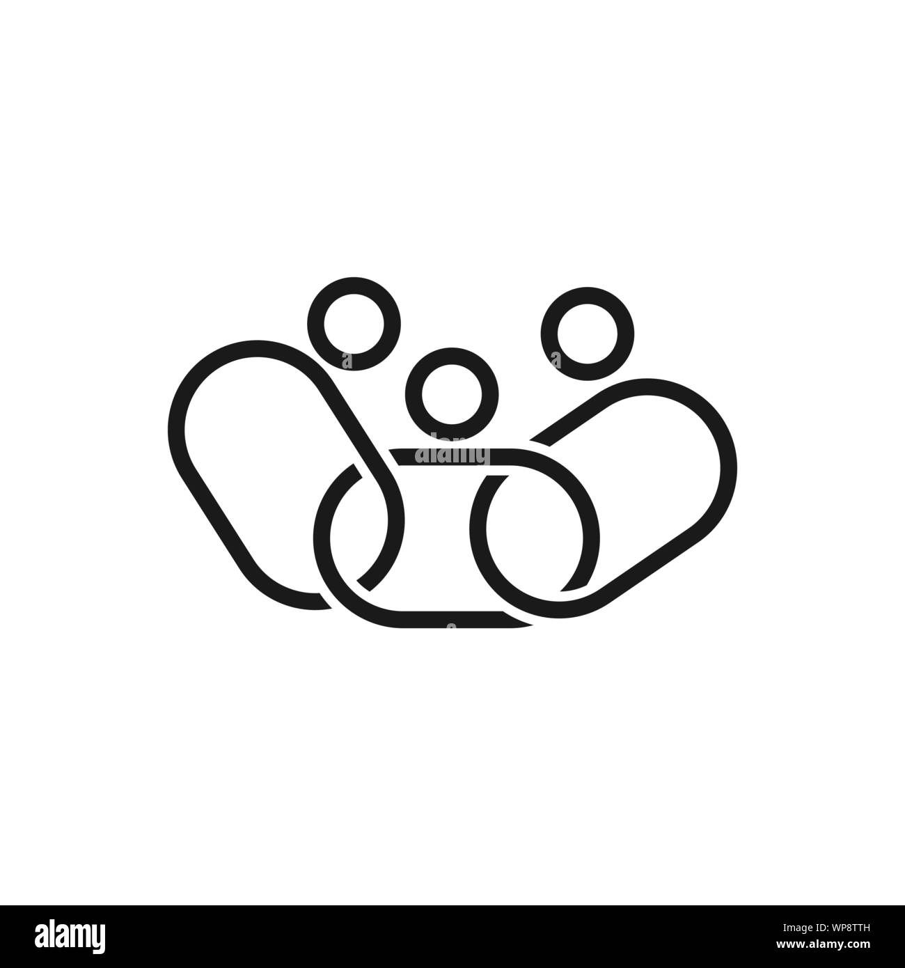 Connection Commitment Teamwork Together Black Logo Stock Vector Image & Art - Alamy