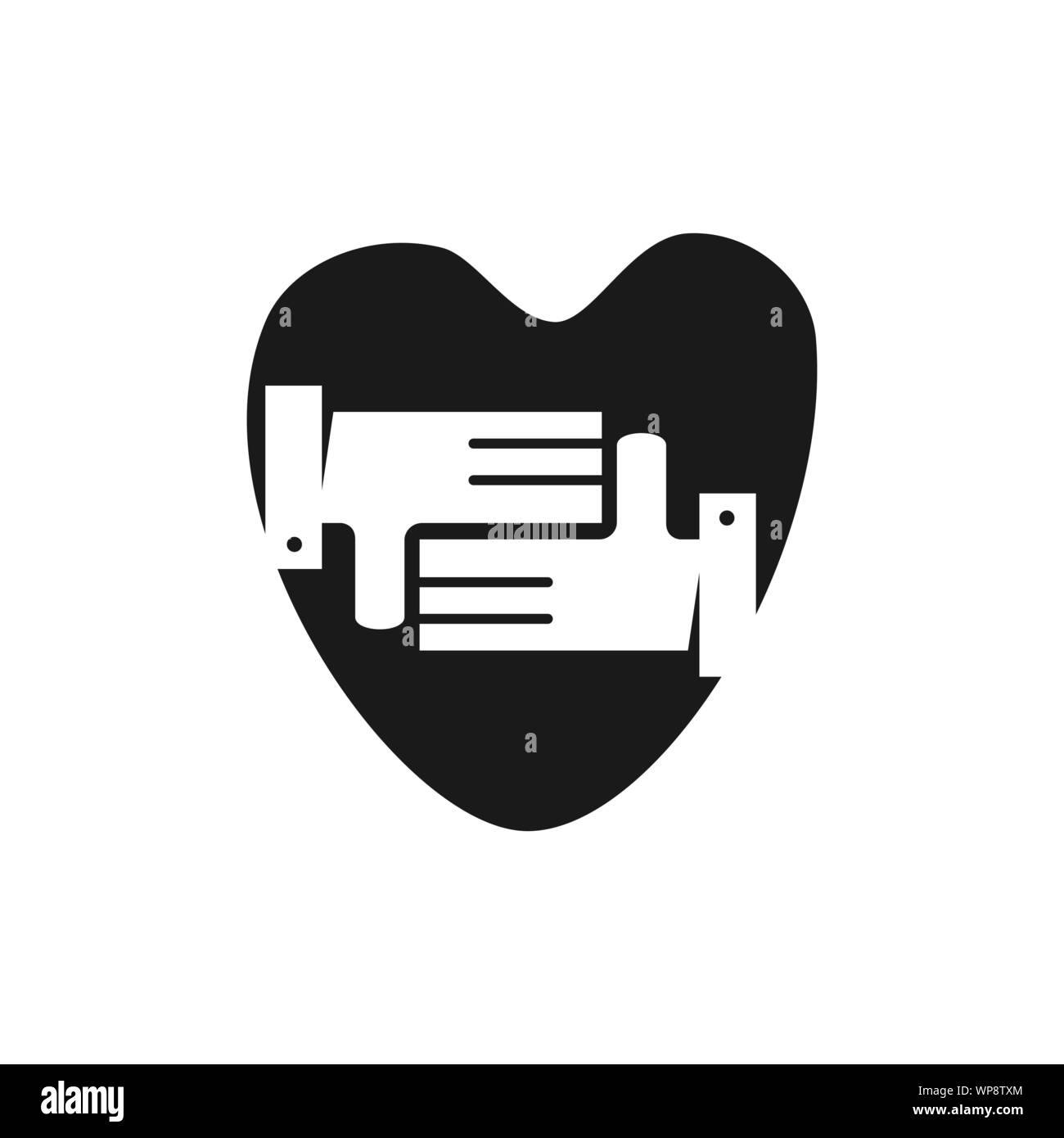 love Commitment Teamwork Together Black Logo Stock Vector Image & Art ...