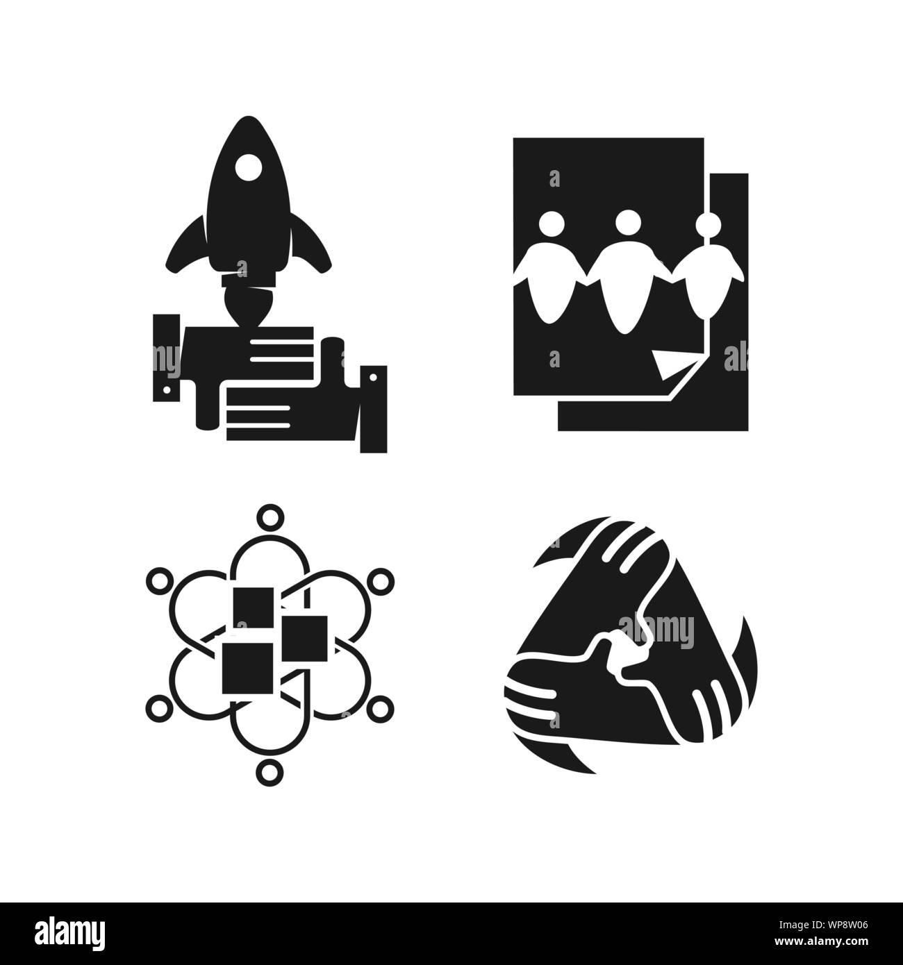 rocket paper technology Commitment Teamwork Together Black Logo Stock Vector Image & Art - Alamy