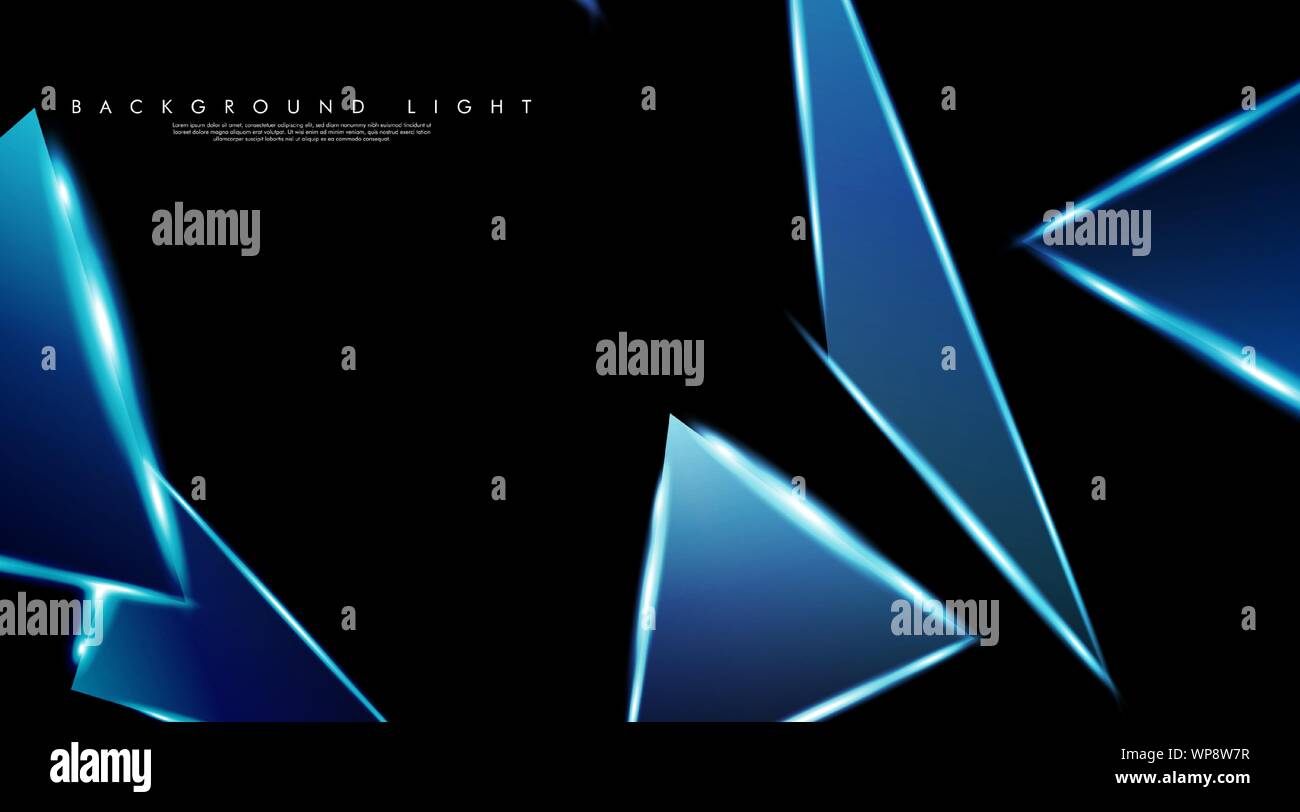 Modern technology design with a backdrop of luminous triangles. Vector ...