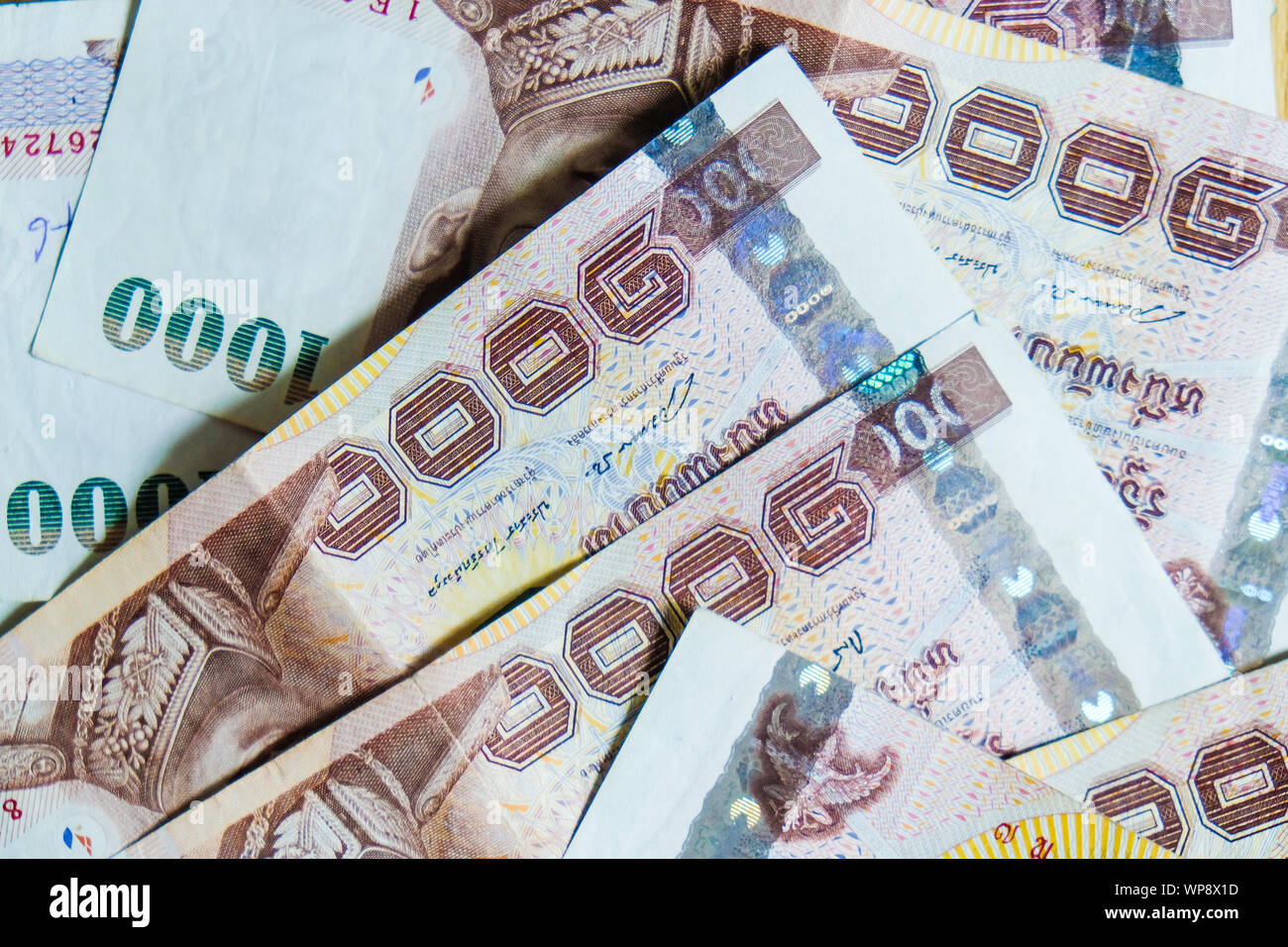 1000 THB money background close up object of business concept, Thai ...