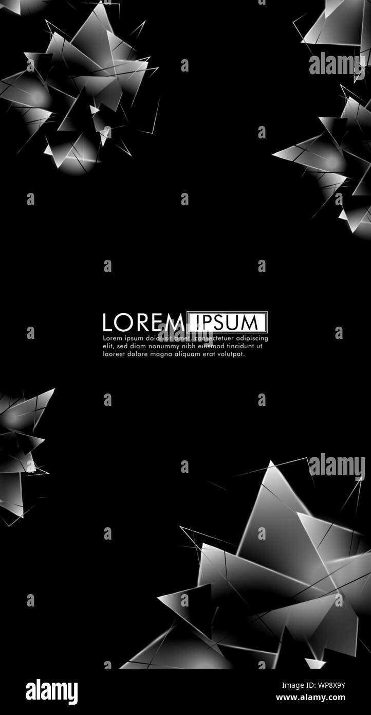 Vertical triangle background. Abstract composition of 3D triangles ...