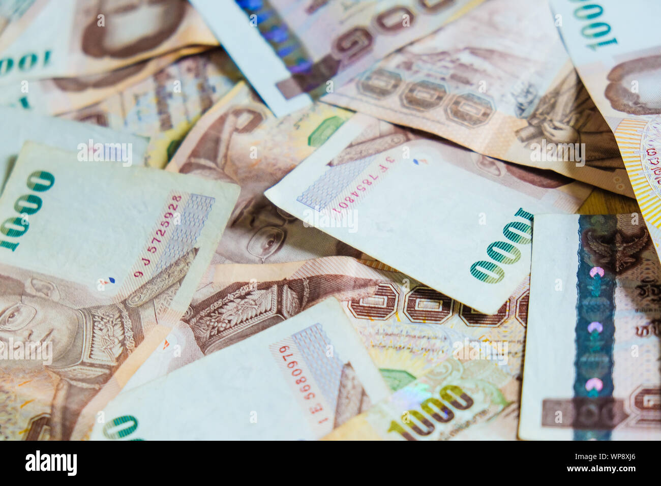 1000 THB money background close up object of business concept, Thai ...