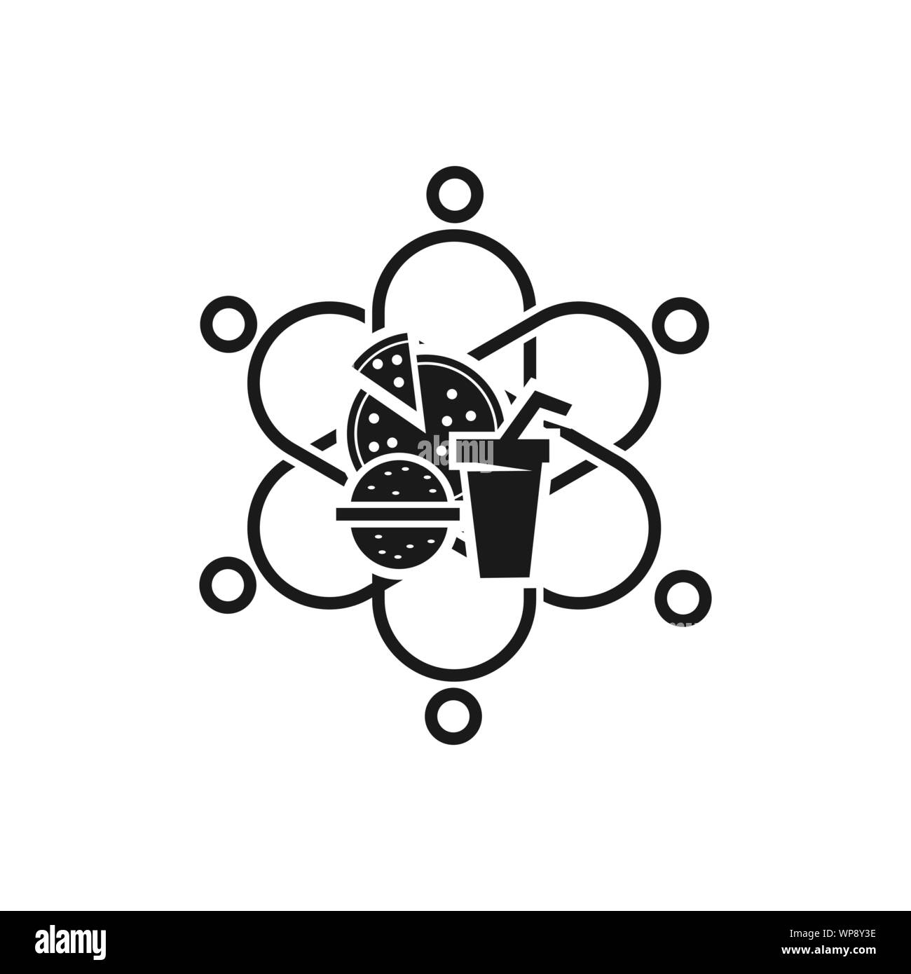Food Commitment Teamwork Together Black Logo Stock Vector Image & Art ...