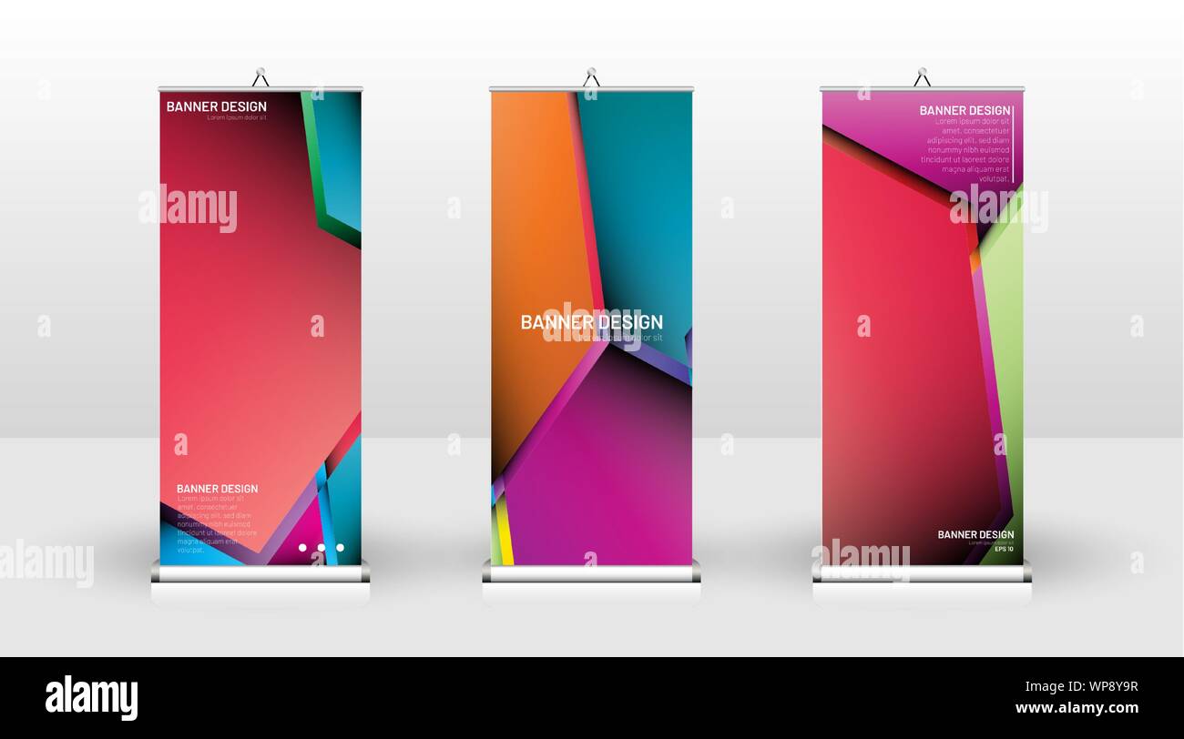 Vertical banner template design. can be used for brochures, covers ...