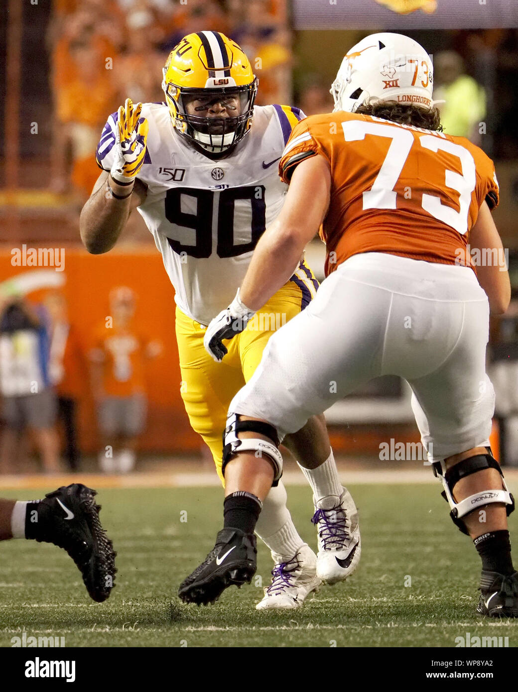 March 9, 2019. Rashard Lawrence #90 of the LSU Tigers in action vs the ...