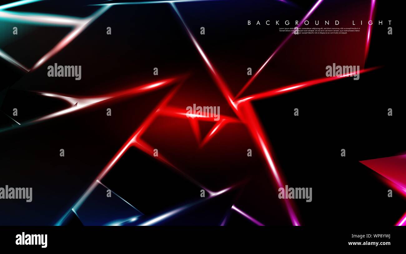 Modern technology design with a backdrop of luminous triangles. Vector ...