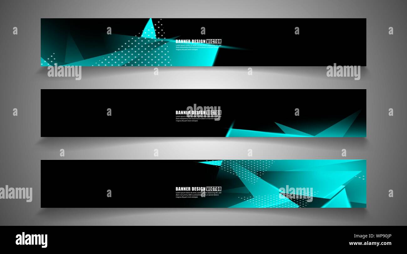 set the triangle background light header banner. Abstract composition ...