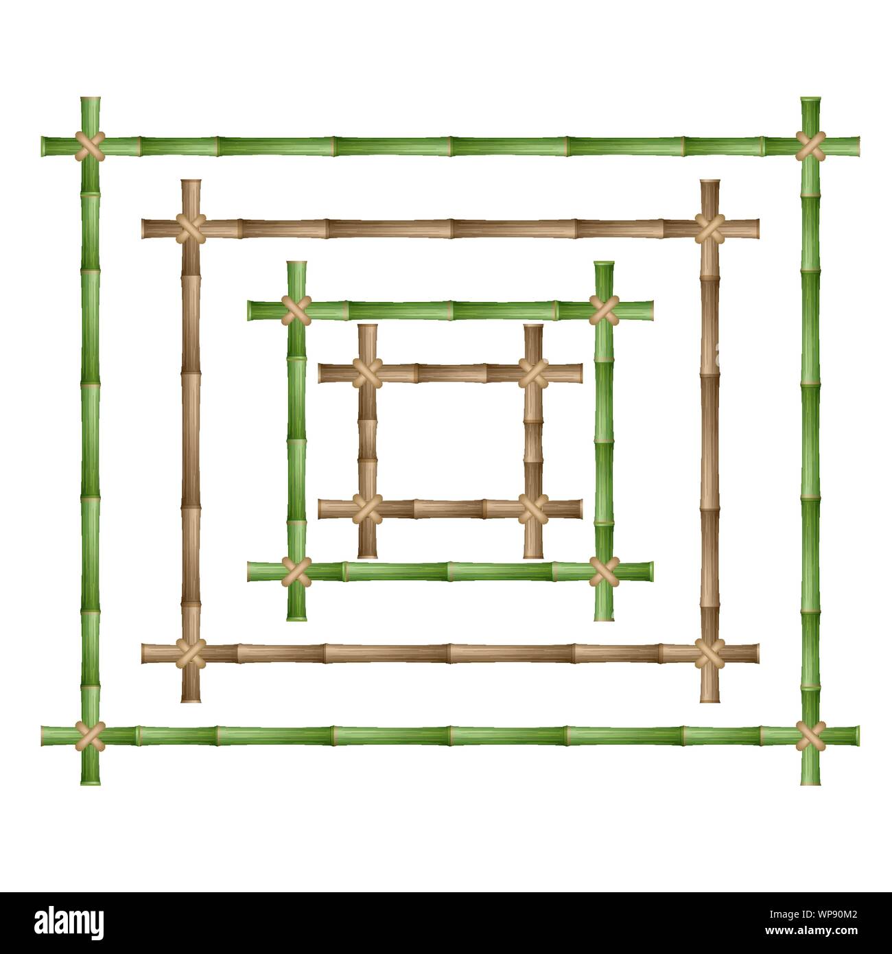 Wooden frame made brown Stock Vector Images - Alamy