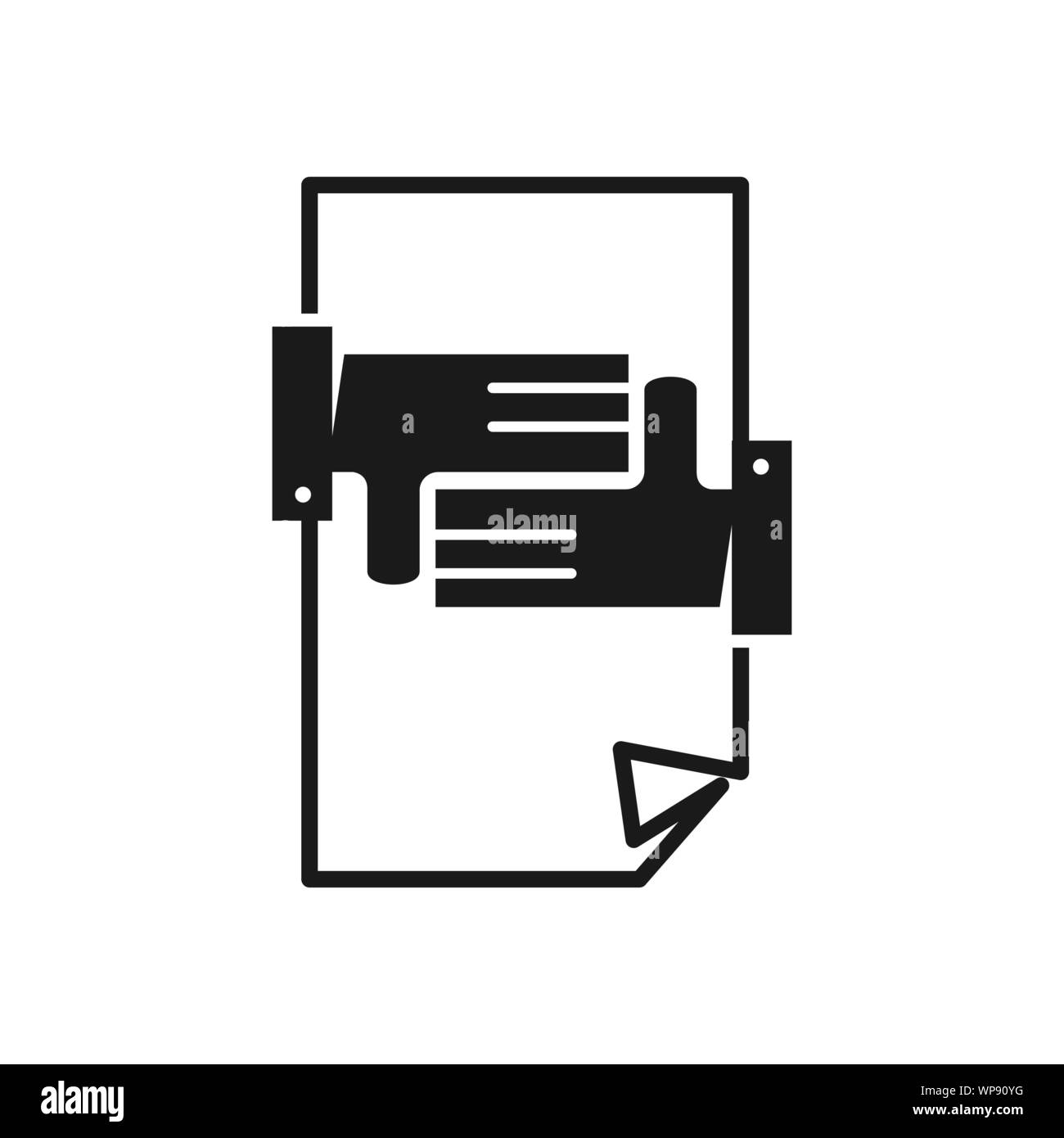 document paper Commitment Teamwork Together Black Logo Stock Vector Image & Art - Alamy