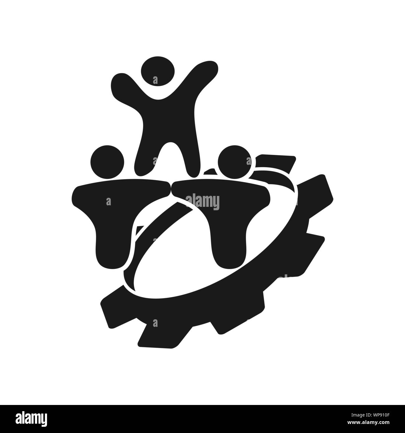 gear people Commitment Teamwork Together Black Logo Stock Vector Image & Art - Alamy