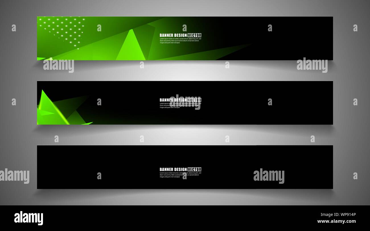 set the triangle background light header banner. Abstract composition ...