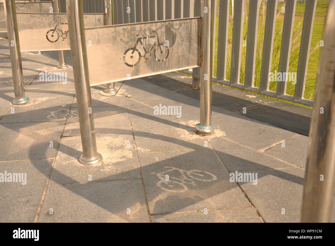 shadow in a bicycle shap Stock Photo - Alamy