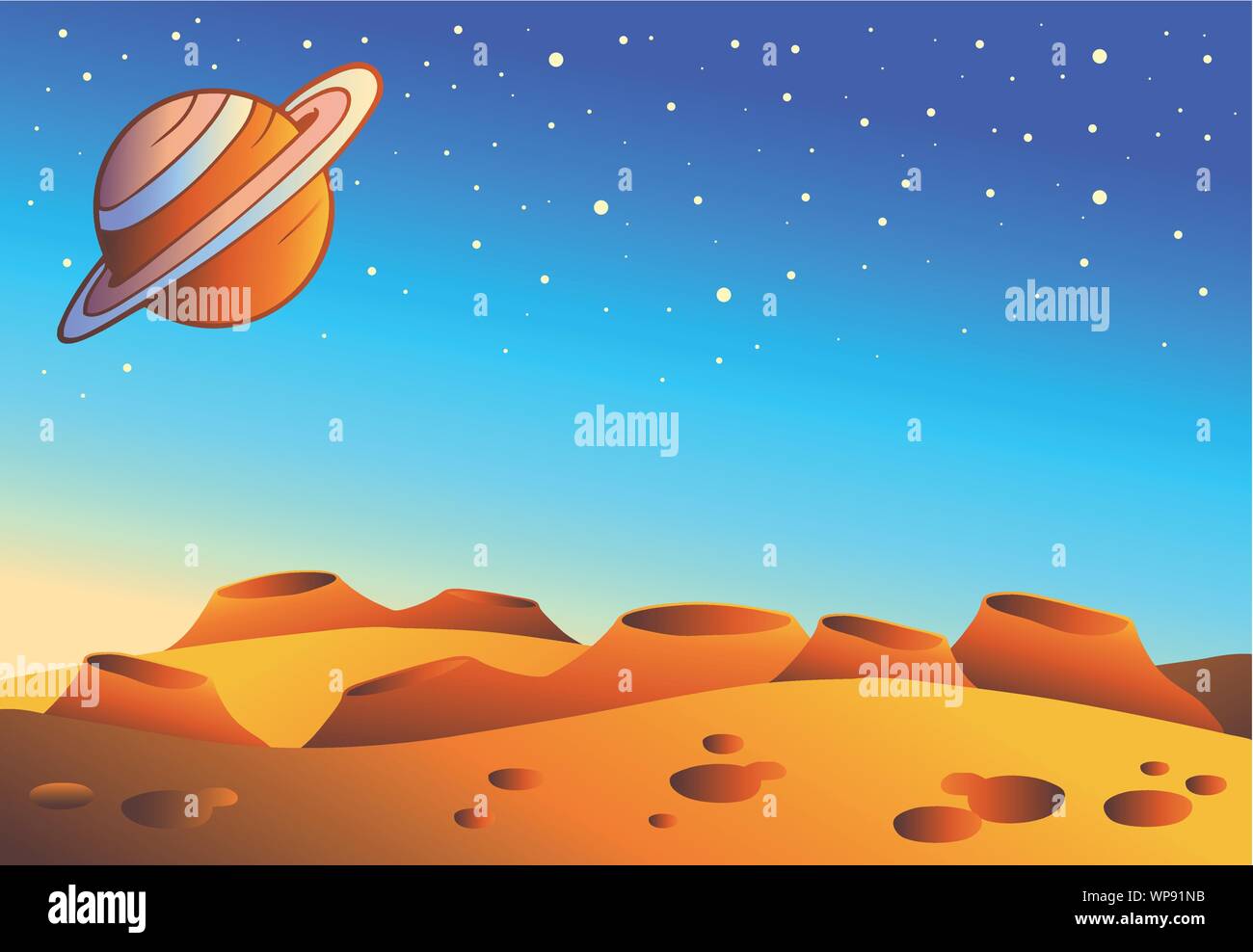 Cartoon Planet Surface