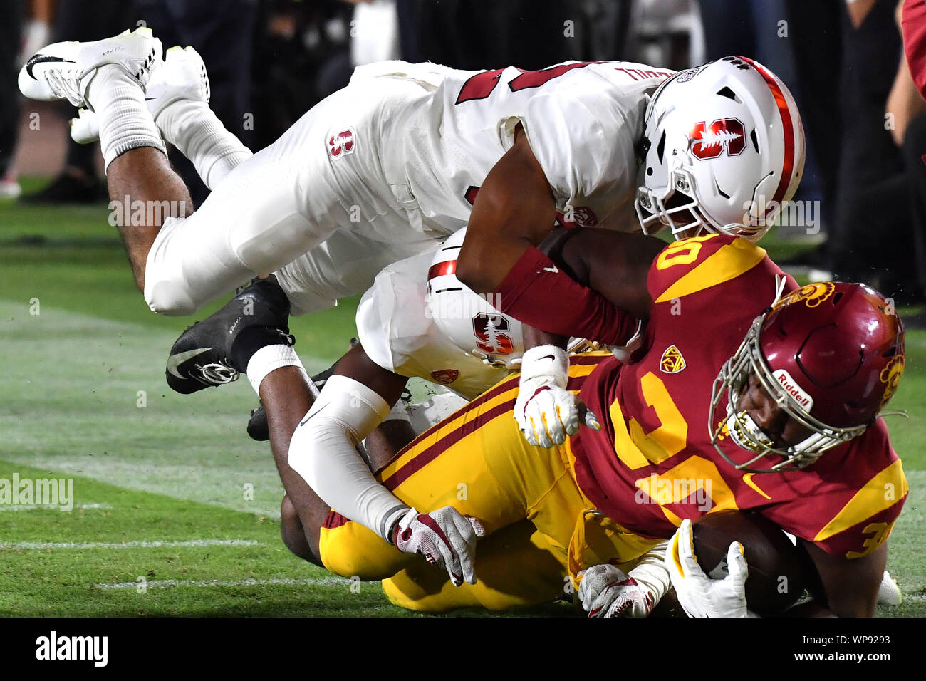 Los Angeles, CA. 7th Sep, 2019. USC Trojans running back Markese Stepp ...