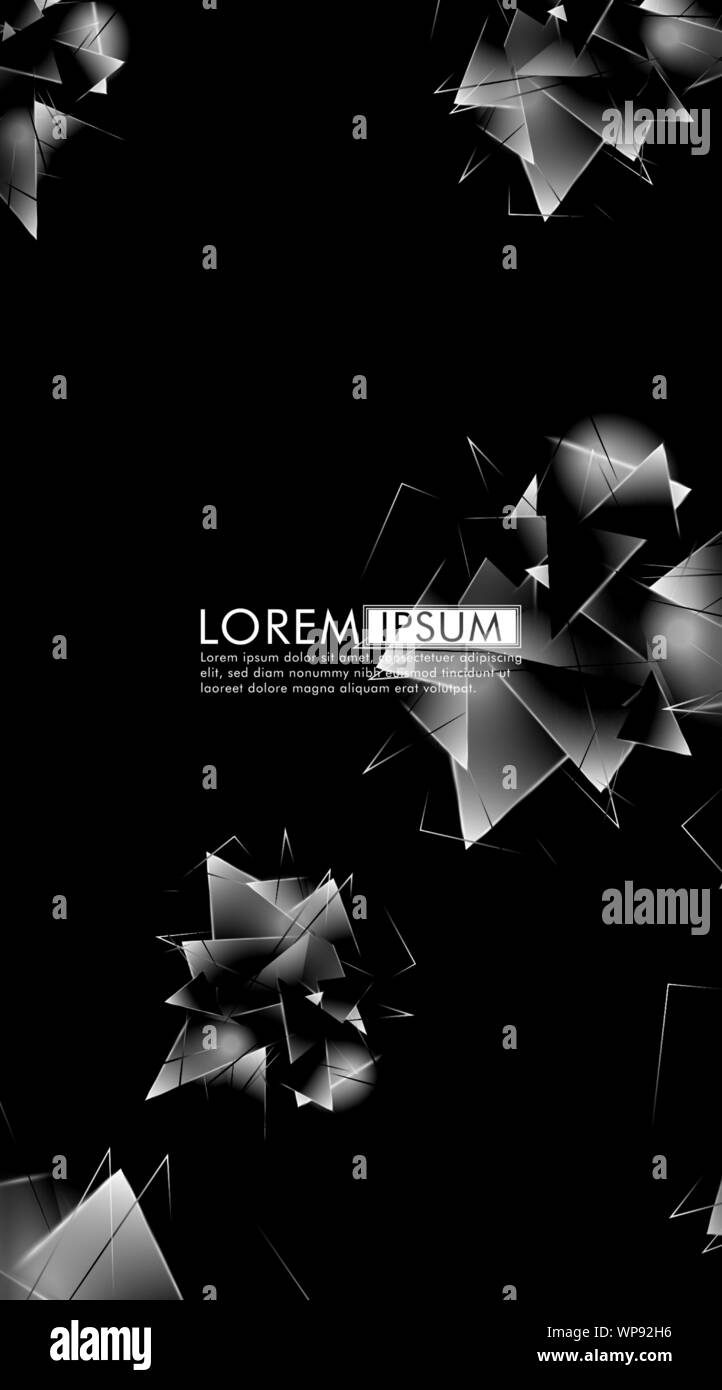 Vertical triangle background. Abstract composition of 3D triangles ...