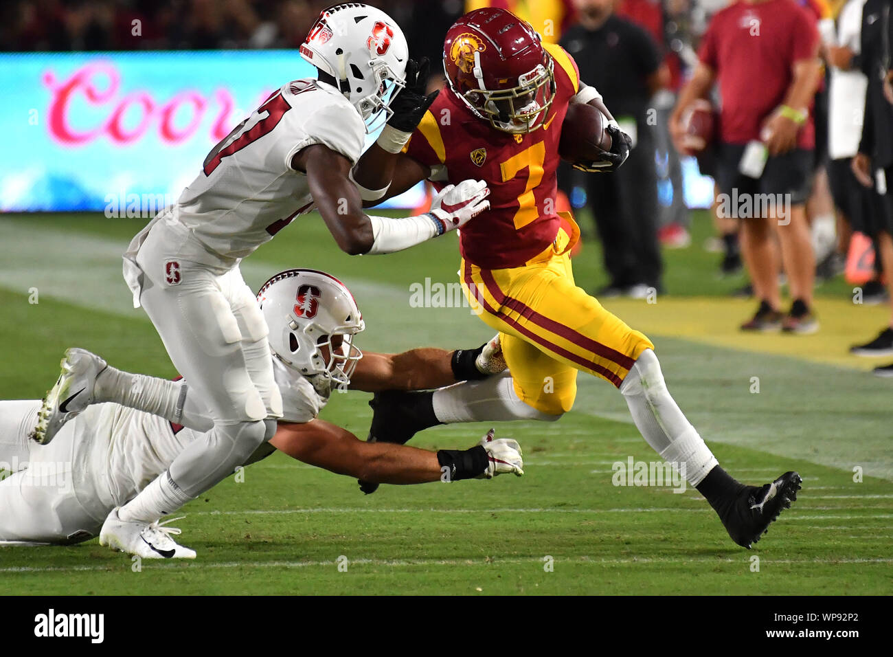 Los Angeles, CA. 7th Sep, 2019. USC Trojans running back Stephen Carr ...