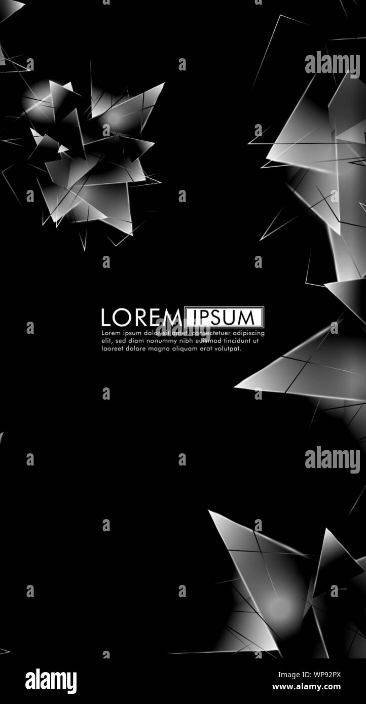 Vertical triangle background. Abstract composition of 3D triangles ...