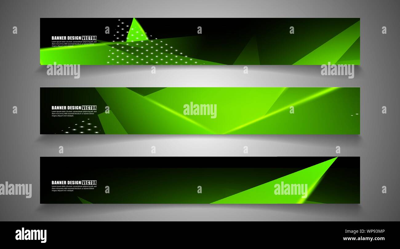 set the triangle background light header banner. Abstract composition ...