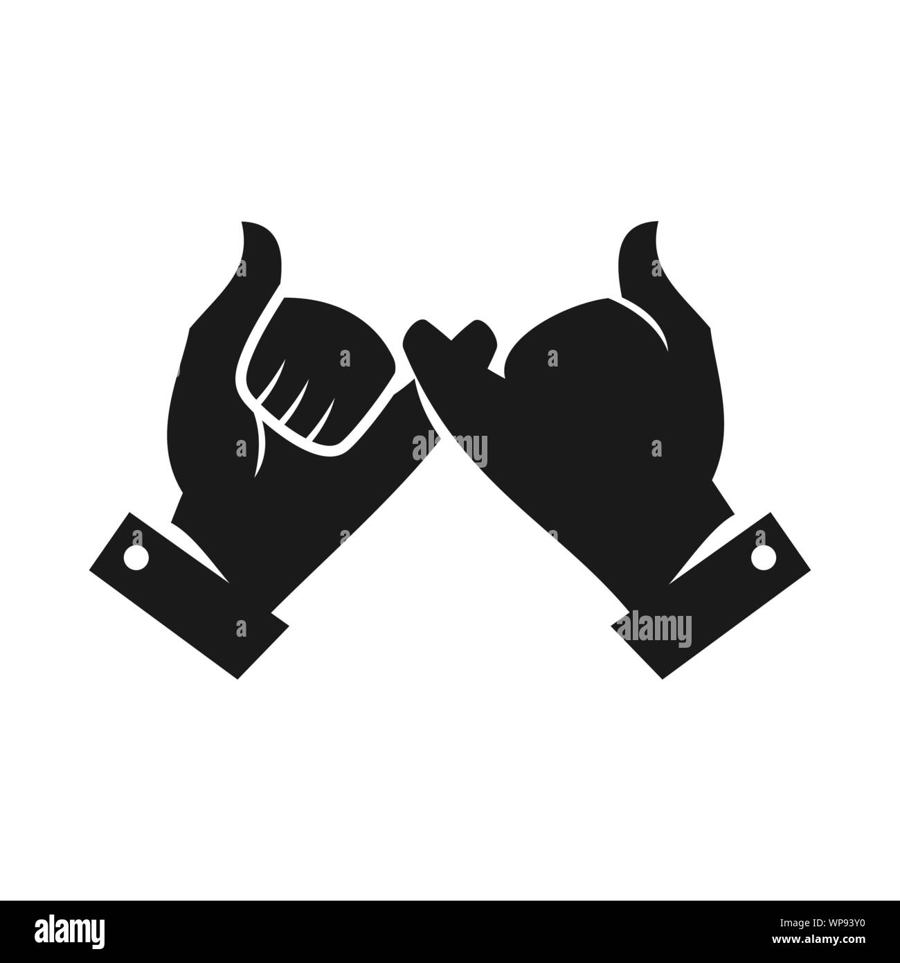 Hand Commitment Teamwork Together Black Logo Stock Vector Image & Art - Alamy