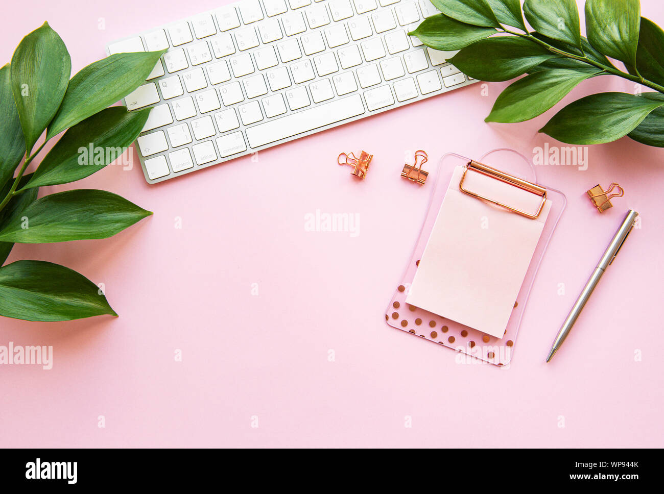 Office Desk Working Space Flat Lay Top View Mockup Photo Of Working Space With Keyboard