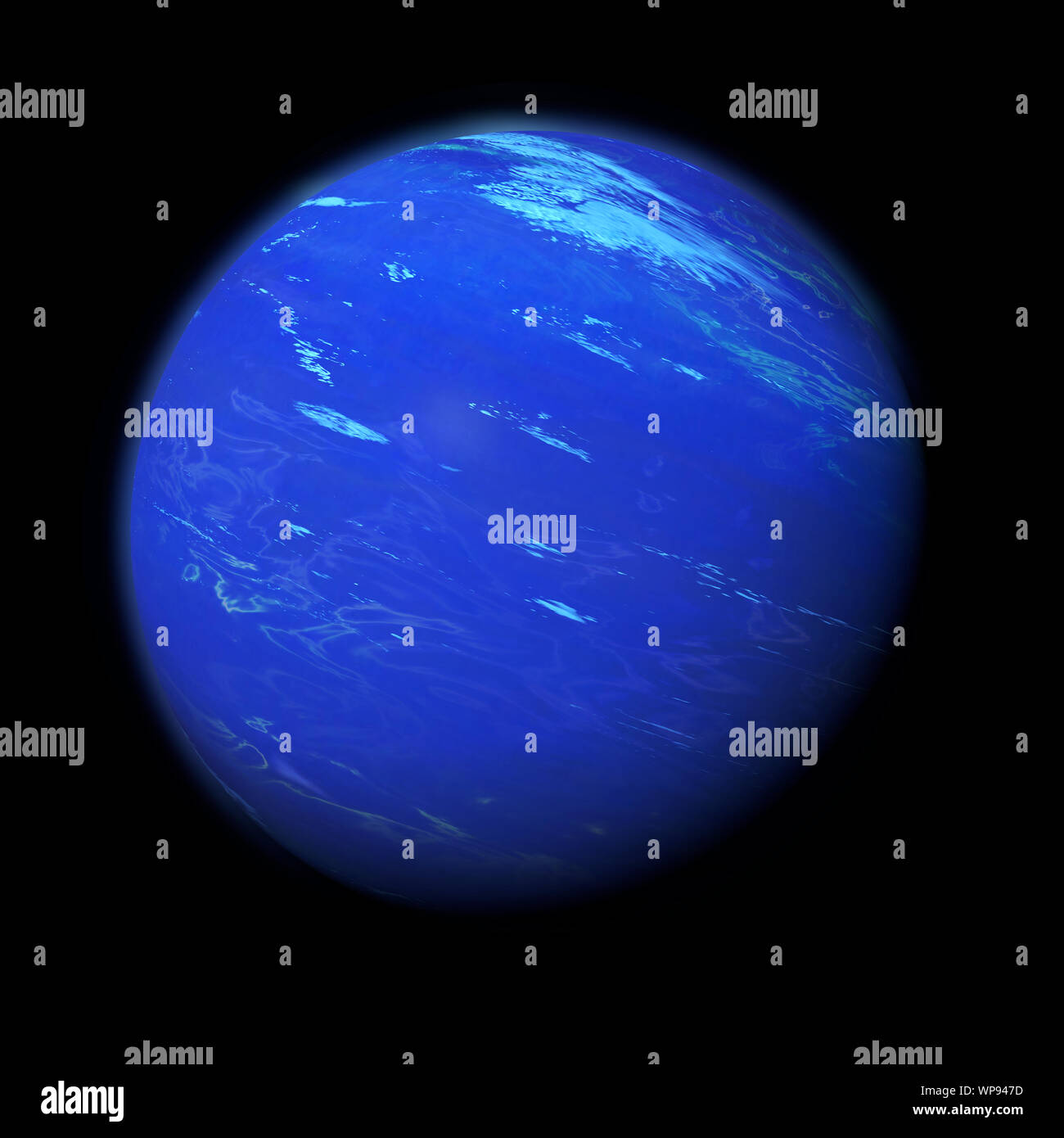 planet Neptune isolated on black background Stock Photo - Alamy