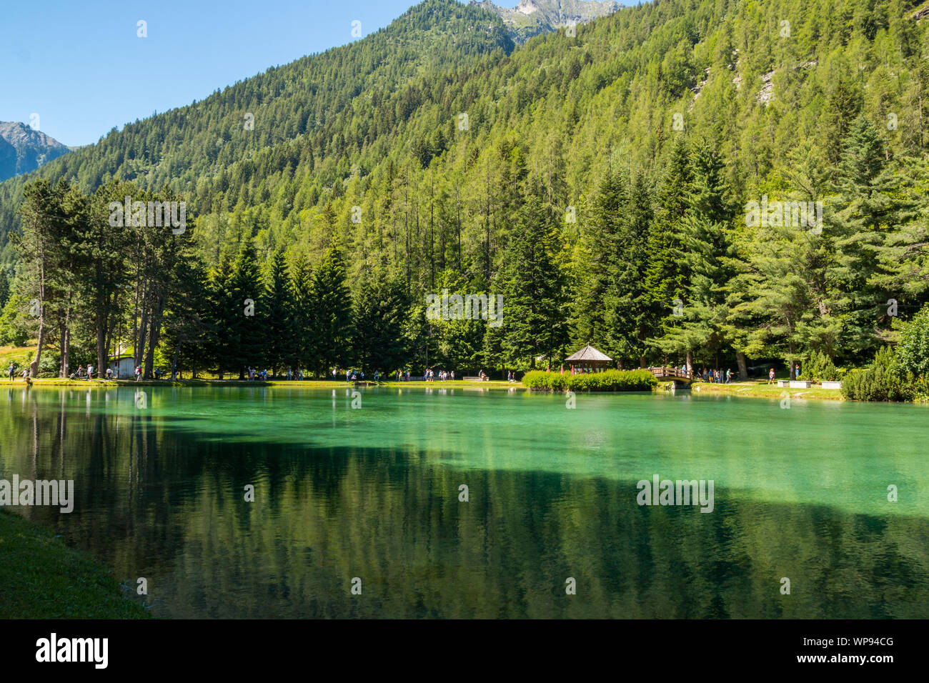 Lake Gover, Gressoney-Saint-Jean, Aosta, Valle d'Aosta, Italy Stock ...