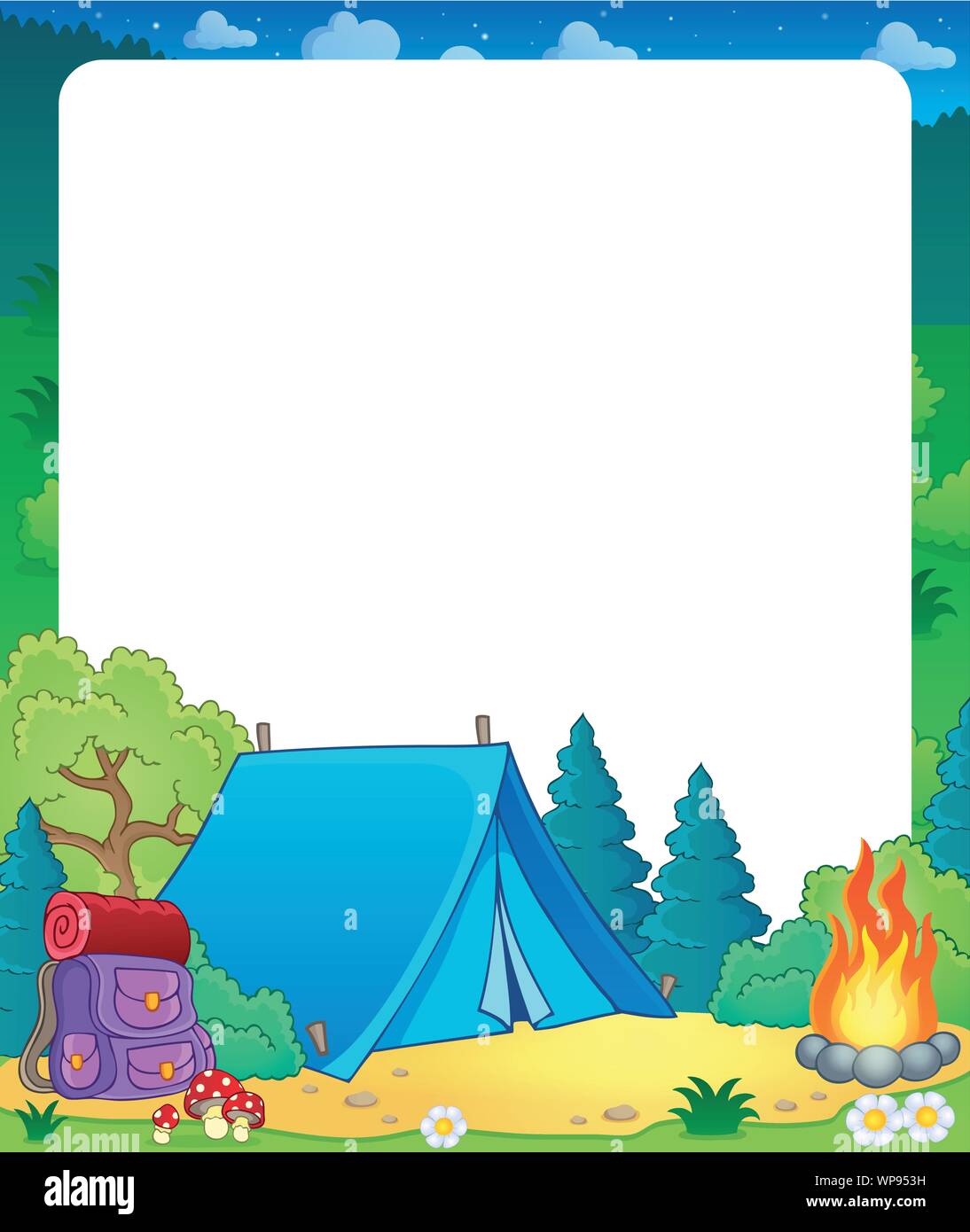 Campsite site Stock Vector Images - Alamy