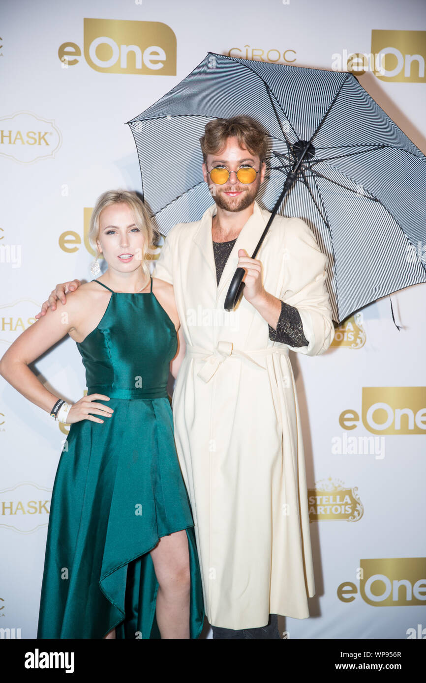Sydney Knight and Chas Conacher on the TIFF Red Carpet in Toronto Stock ...