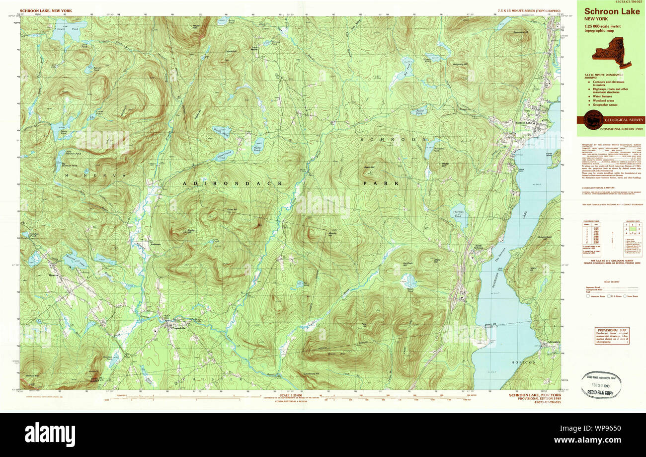 Map of schroon lake hi-res stock photography and images - Alamy