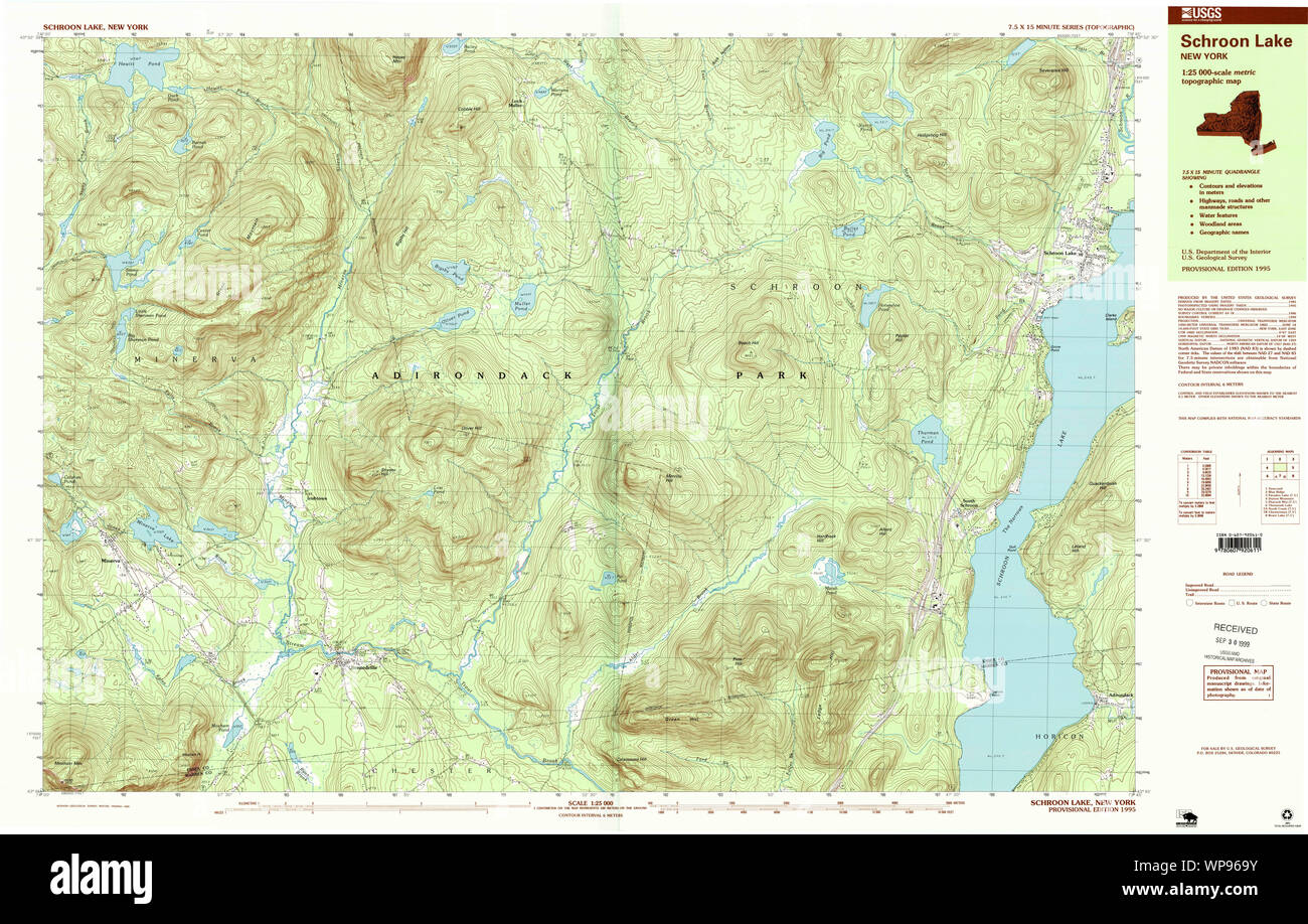 Map of schroon lake hi-res stock photography and images - Alamy