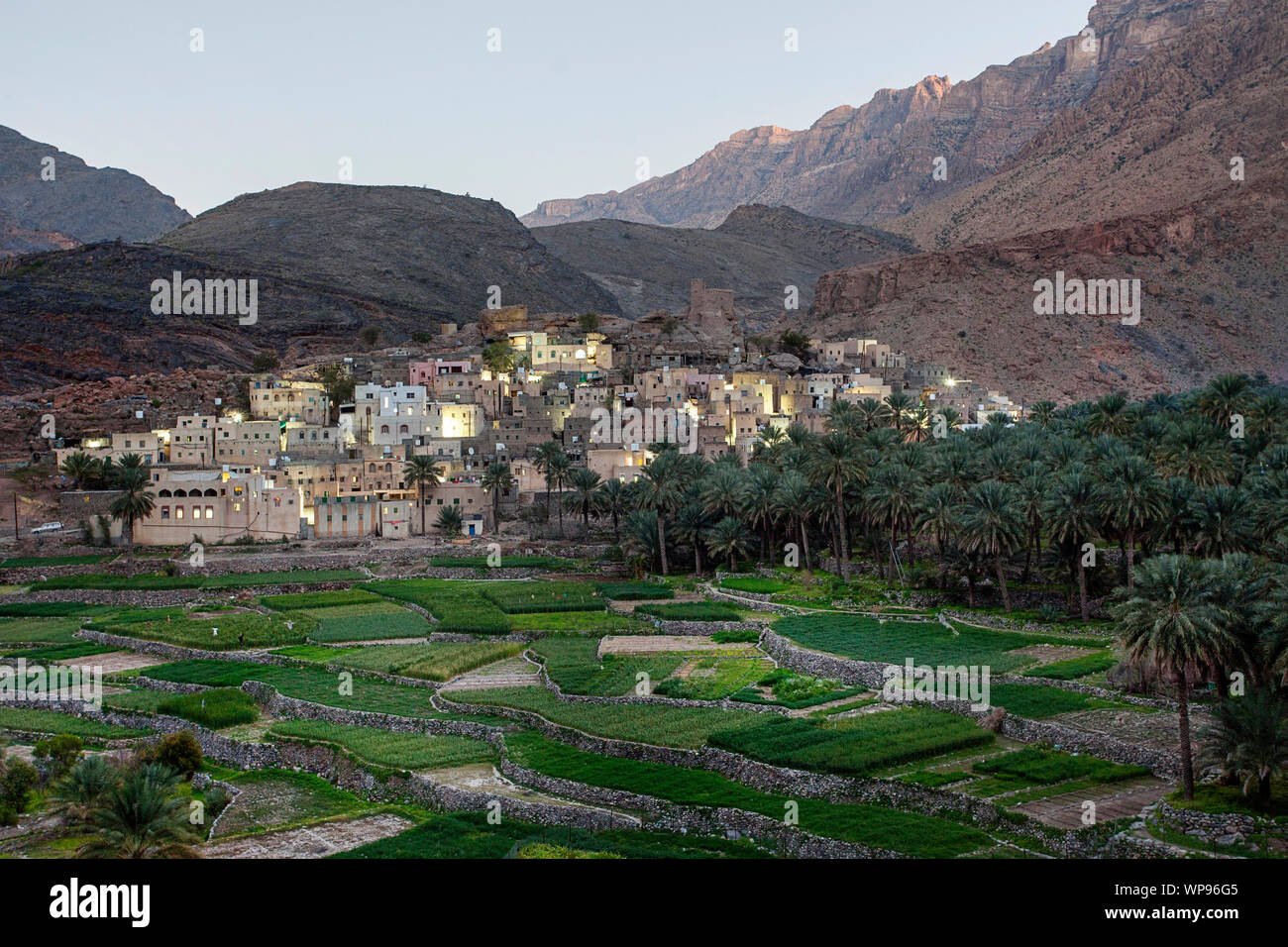 Balad Sayt Village near Jebel Shams, Oman Stock Photo - Alamy