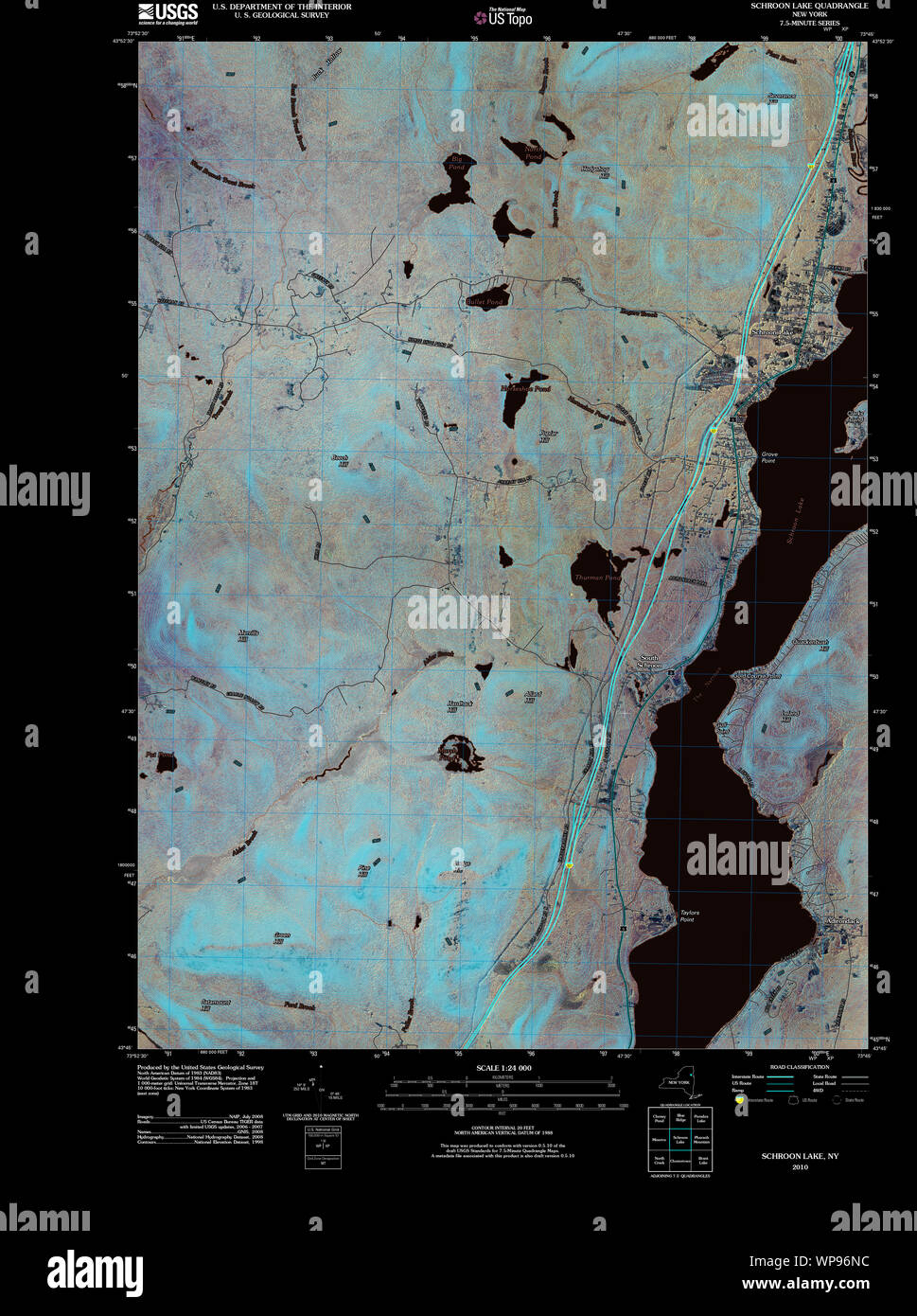 Map of schroon lake hi-res stock photography and images - Alamy