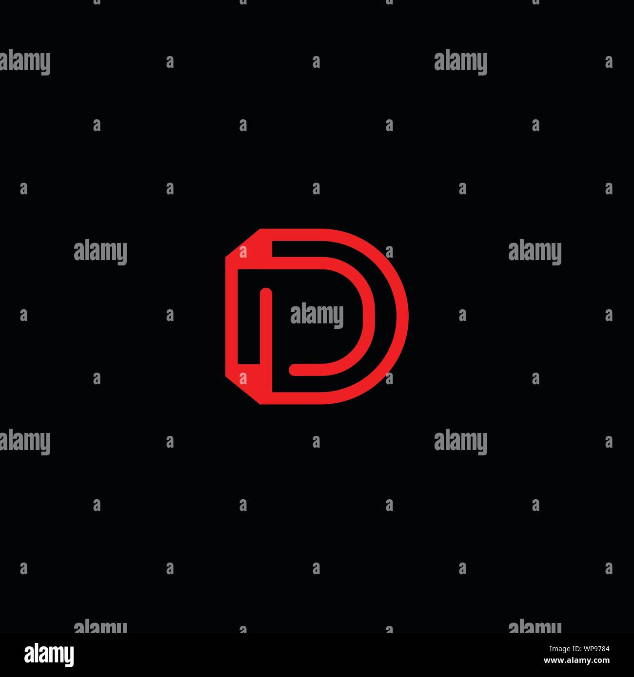 Creative Innovative Initial Letter logo DD D. Minimal luxury Monogram ...